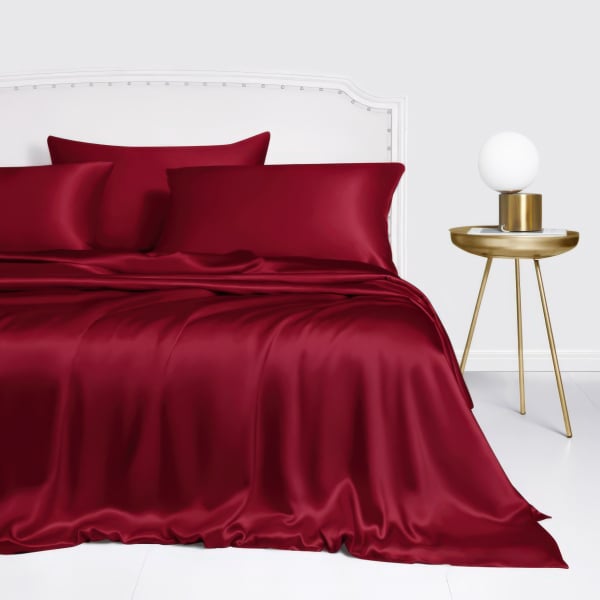 Claret Silk Duvet Cover