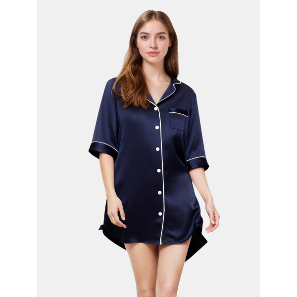 100% Silk Sleepshirts, Luxe Silk Nightshirt